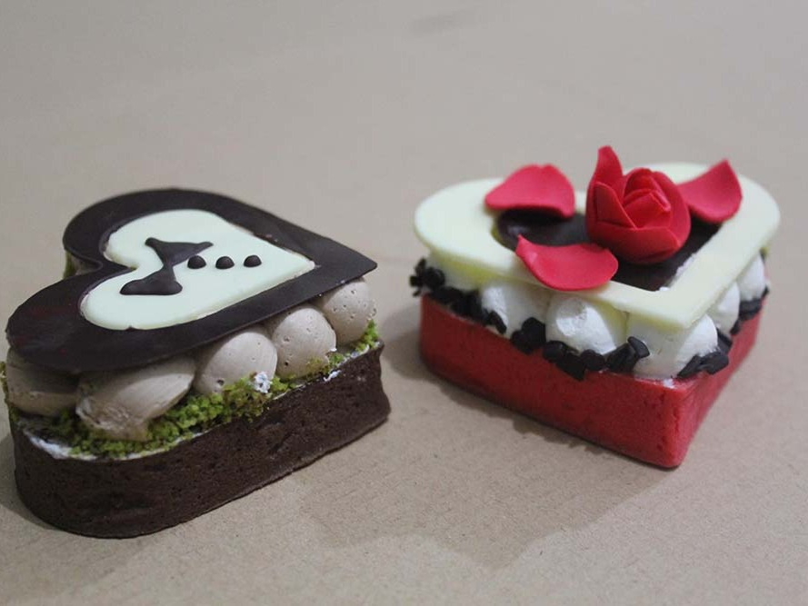 Kalp Çikolatalı Tart (80mmx40mm-H18)